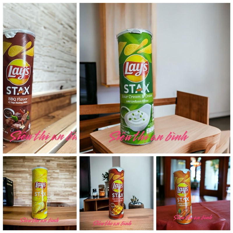Lay's potato Snack, potato chips of all flavors (100g tube) | Shopee ...