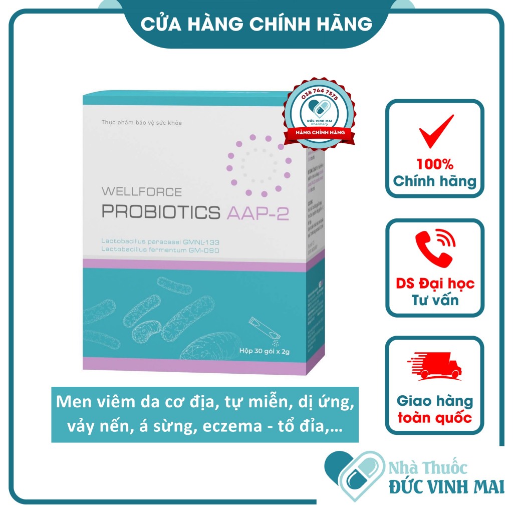 Wellforce Probiotics AAP-2 skin Probiotics for atopic dermatitis, eczema, eczema, disc ...