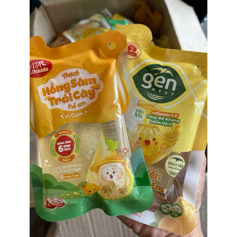 [New] Bird's Nest Jelly / Red Ginseng Jelly vitalGin kid Orange Fruit ...