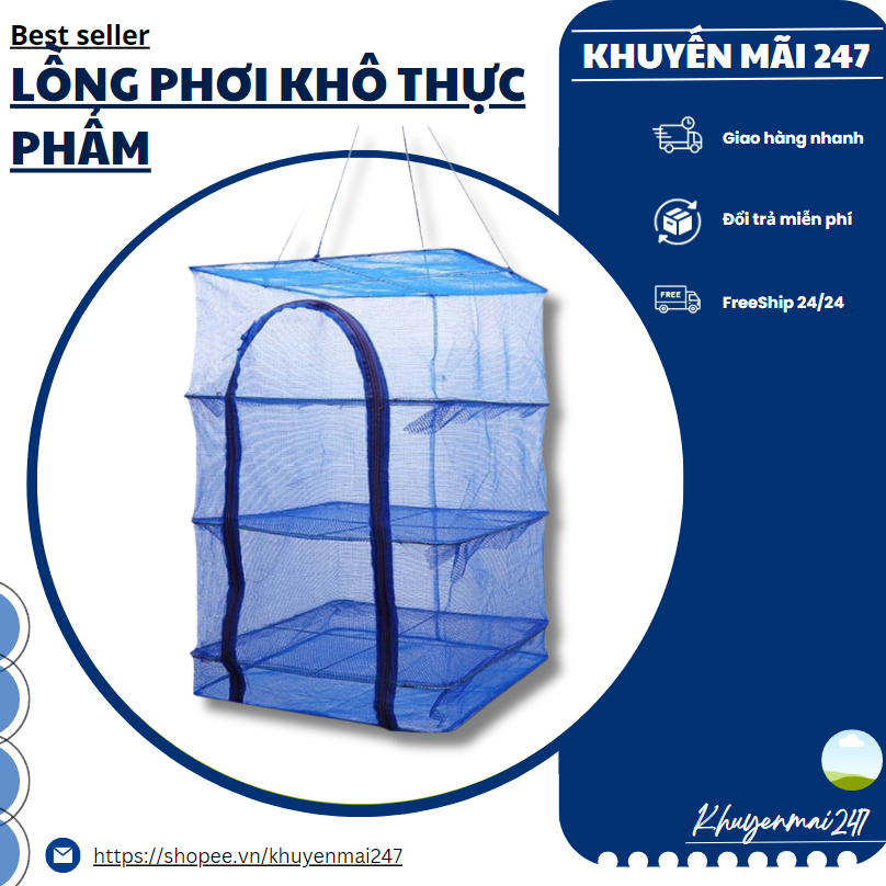4-storey Fish Drying Net Cage Can Be Folded, Insect-Proof (Food Drying ...