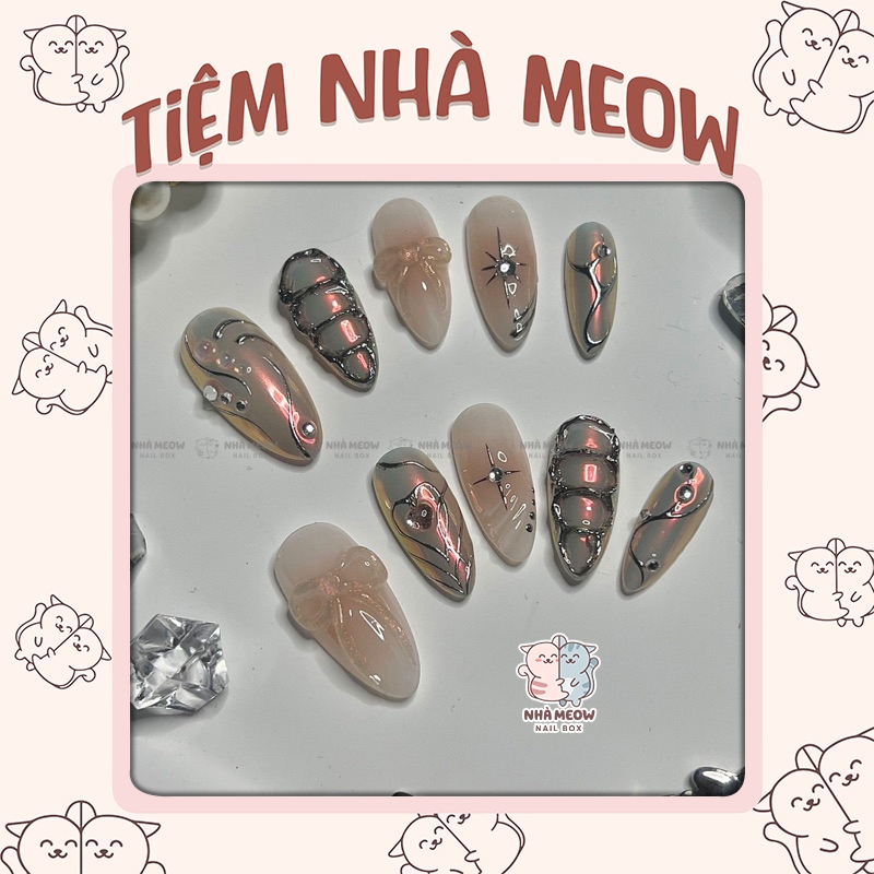 Nail box design - Meow Y2K Bowie Aurora Salon - T030 | Shopee Singapore