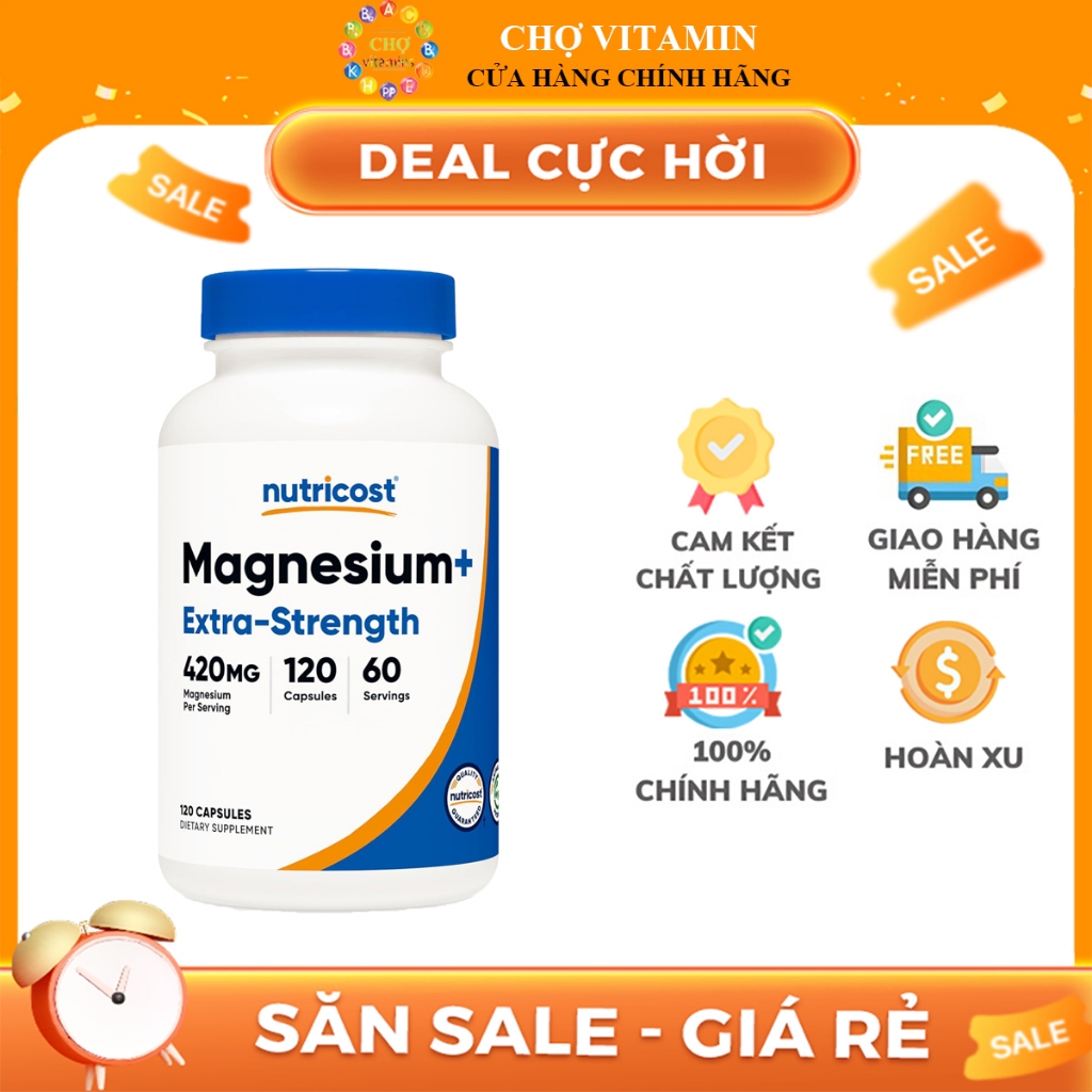 Nutricost Magnesium+ Extra Strength 420mg - Improve Sleep, Reduce ...