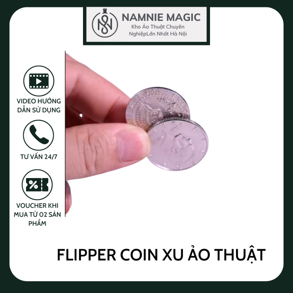 Magic Coin Cross Magic Shirt, Flipper Coin Half Dollar, Street Magic ...