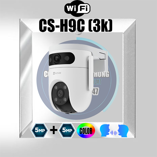 Ezviz H9C wifi Camera (5MP+5MP) outdoor rotation (free square box ...