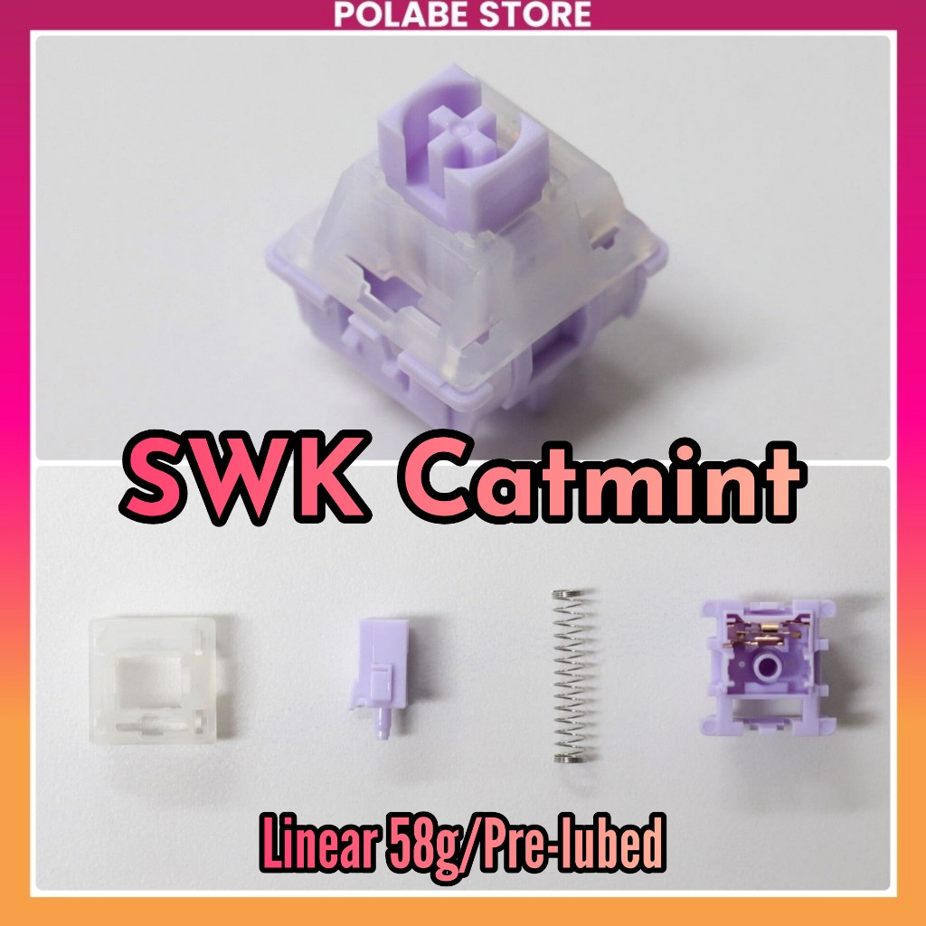 Swk Catmint mechanical keyboard switch Swagkeys Modern Gray linear ...