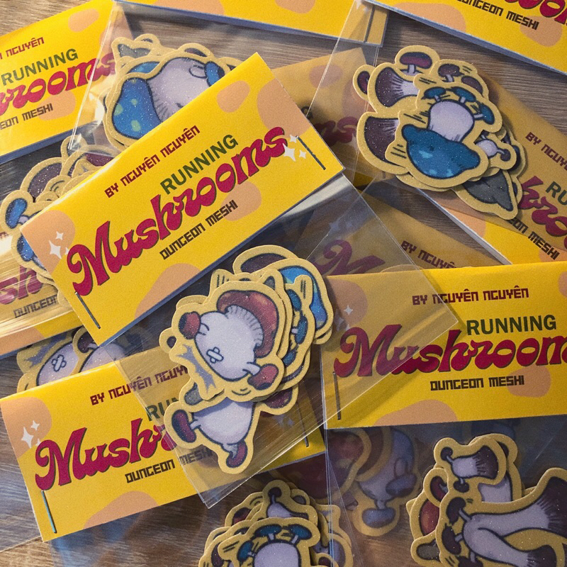 Dungeon Meshi - Adorable running mushroom sticker Set | Shopee Singapore