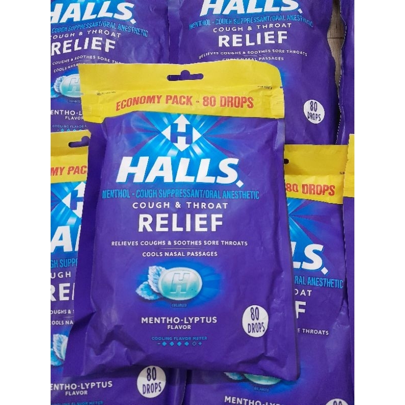 (Date T9 / 25) Halls Mint-Flavored Lollipops 80 American Tablets ...