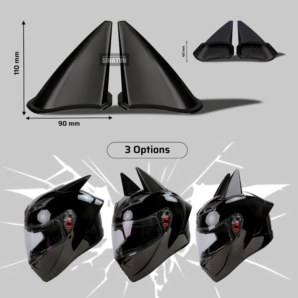 bag batman ears, batman helmet horn, many color options, full face ...