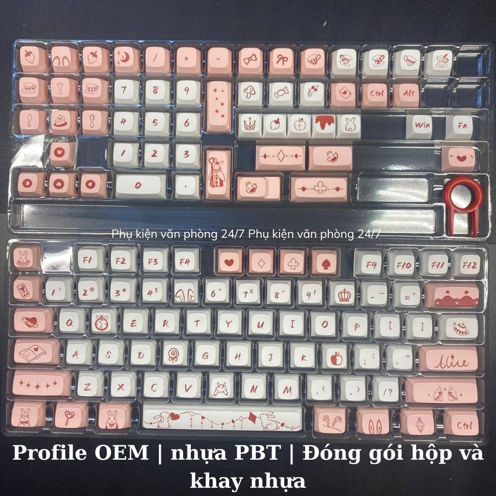 Pink rabbit Keycap, PBT plastic, OEM profile, mechanical keyboard ...