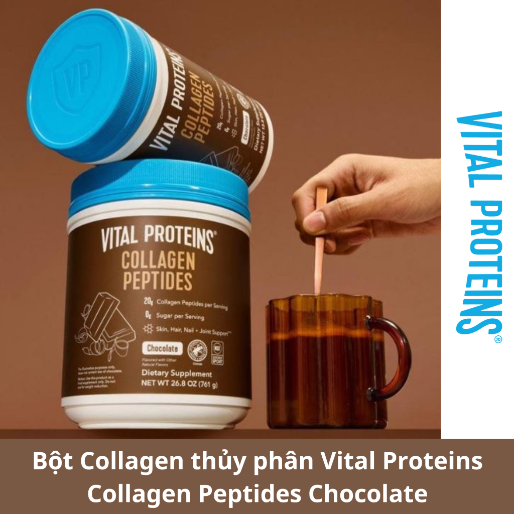 Vital Proteins Hydrolyzed Collagen Powder Collagen Peptides Chocolate ...