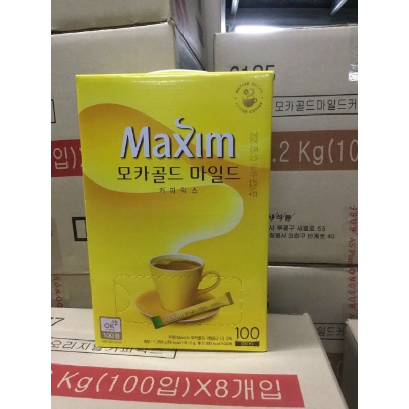 Box Of 100 Packs Of Maxim Mocha gold Instant Coffee (Korean) | Shopee ...