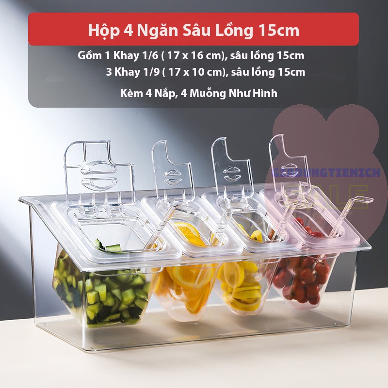 Topping Jelly Tray Set, 2-Compartment, 3-Compartment Preparation ...