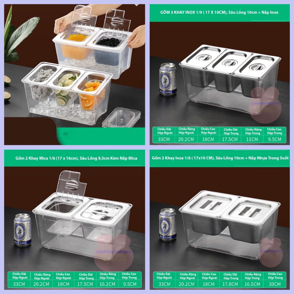 Pc Plastic Topping Tray Set With Ice Cold (BB) | Shopee Singapore