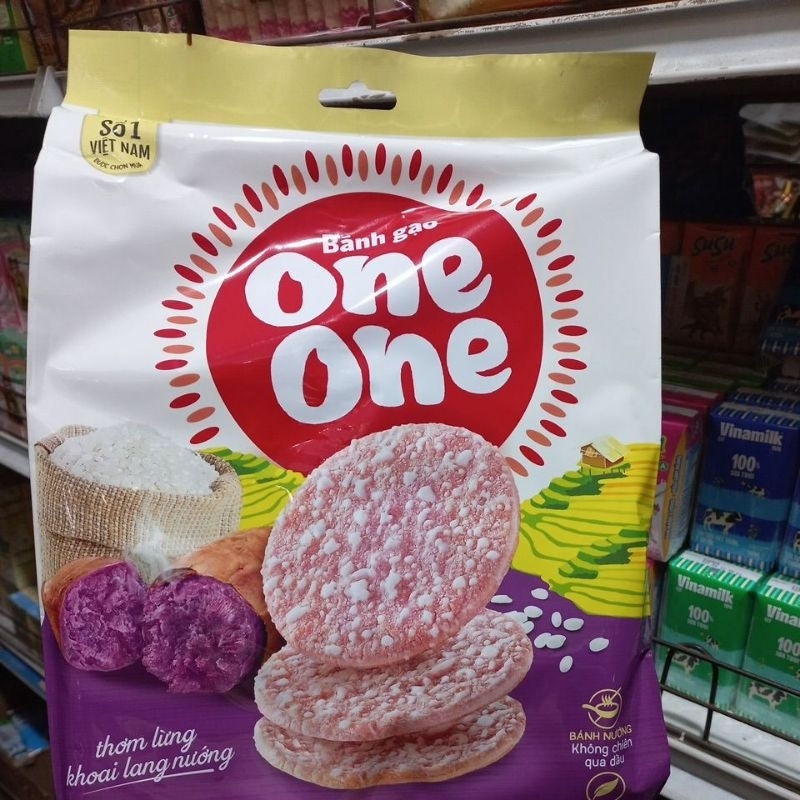 One One Purple Sweet Potato Rice Cake 166g (20 packs) | Shopee Singapore