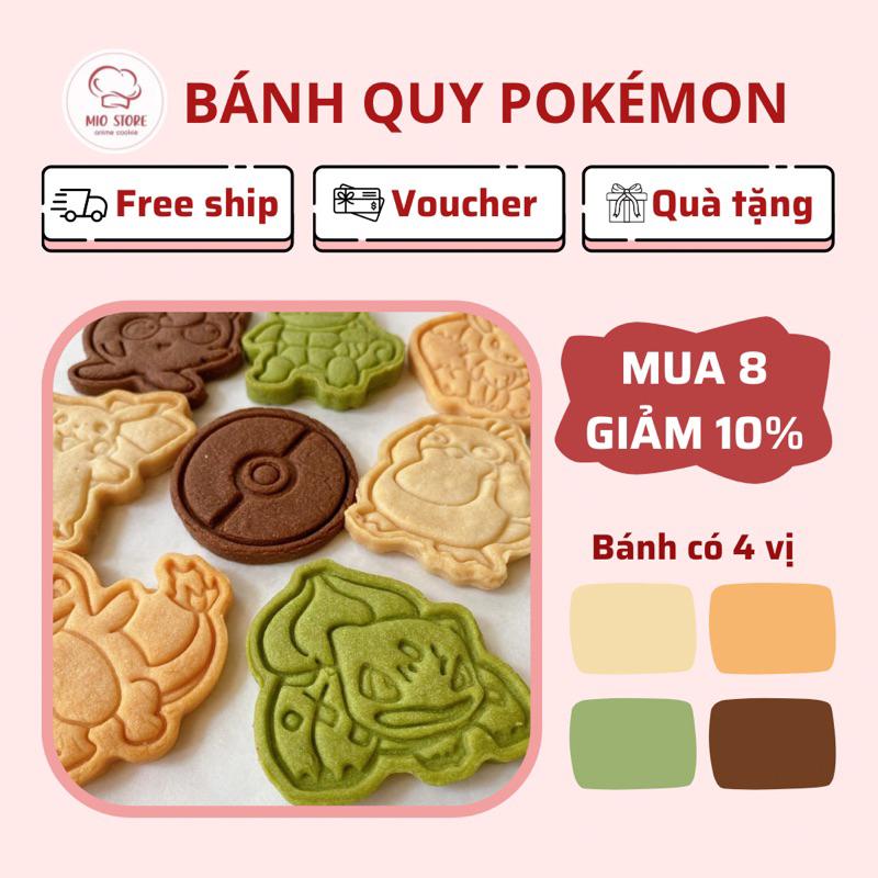 Pokémon Cookie, Pokemon Cookie Combo mixed with 4 flavors of butter ...