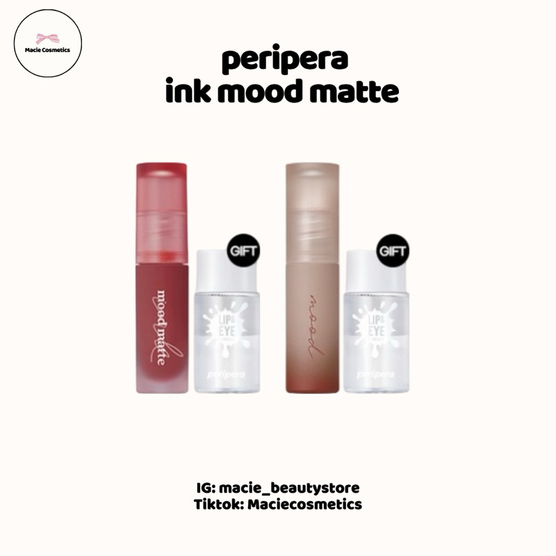 (Free Lip brush) Peripera Mood Matte Lipstick (mini makeup remover not ...