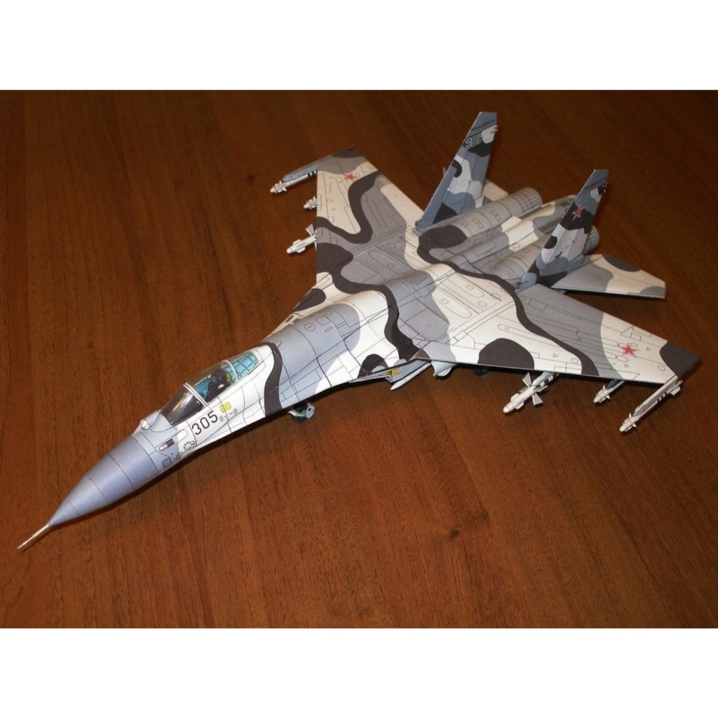 Su-27 Flanker Jet Injection Paper Model (Corba Limited Edition ...