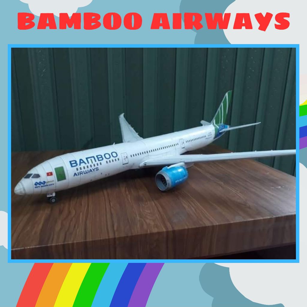 Boeing 787-9 Bamboo Airways Commercial Airplane Paper Model | Shopee ...