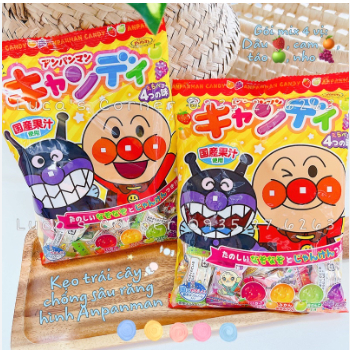 Gummy candy, fruit candy, string of 4 packs of Fujiya Anpanman ...