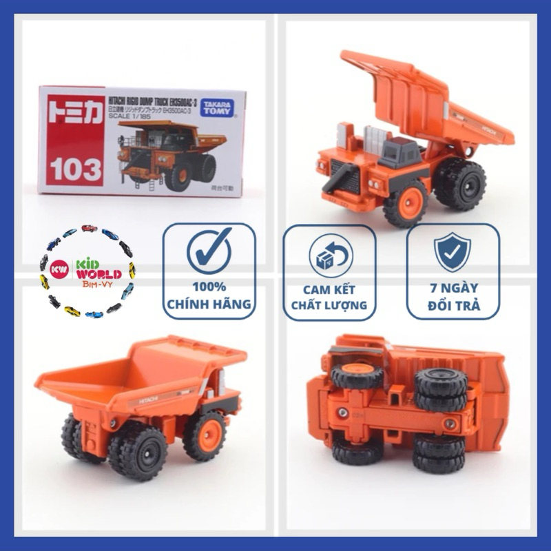 Tomica Box Model Truck Hitachi Rigid Dump Truck EH3500AC-3. No.103. Scale 1:185. | Shopee Singapore