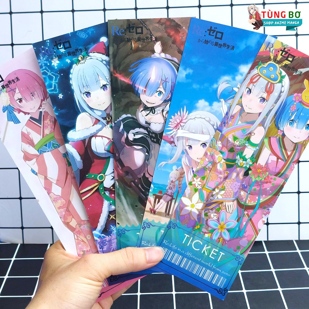 Re:zero Anime Laser Ticket (Sparkling Hologram) | Shopee Singapore