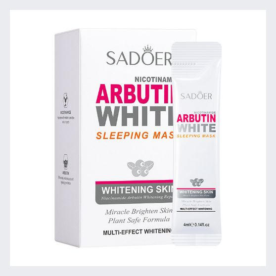 Sadoer box of 20 packs Niacinamide + Arbutin Whitening Masks | Shopee ...