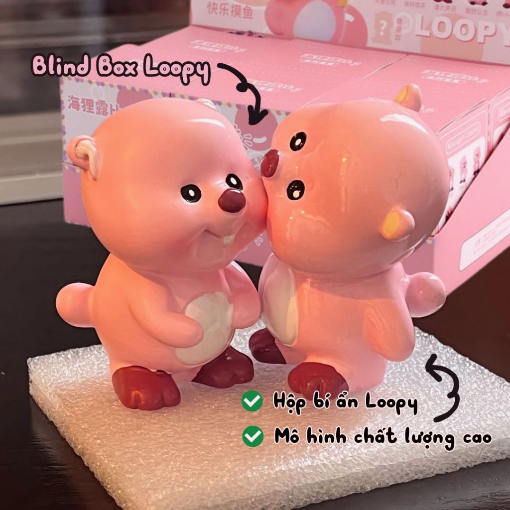 Collectible Blind Box Loopy Model Cute Pink Beaver Cartoon Character ...