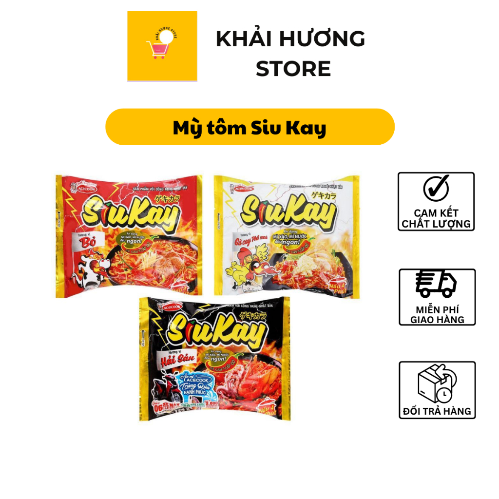 Acecook's 7-level siukay noodles with seafood and siukay beef flavor ...
