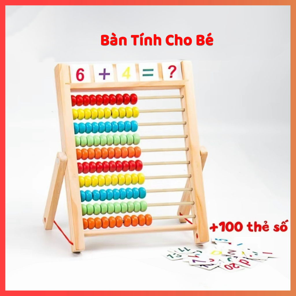 Wooden Multi-Purpose Math Spreadsheet Set For Children - Type 100 Beads ...