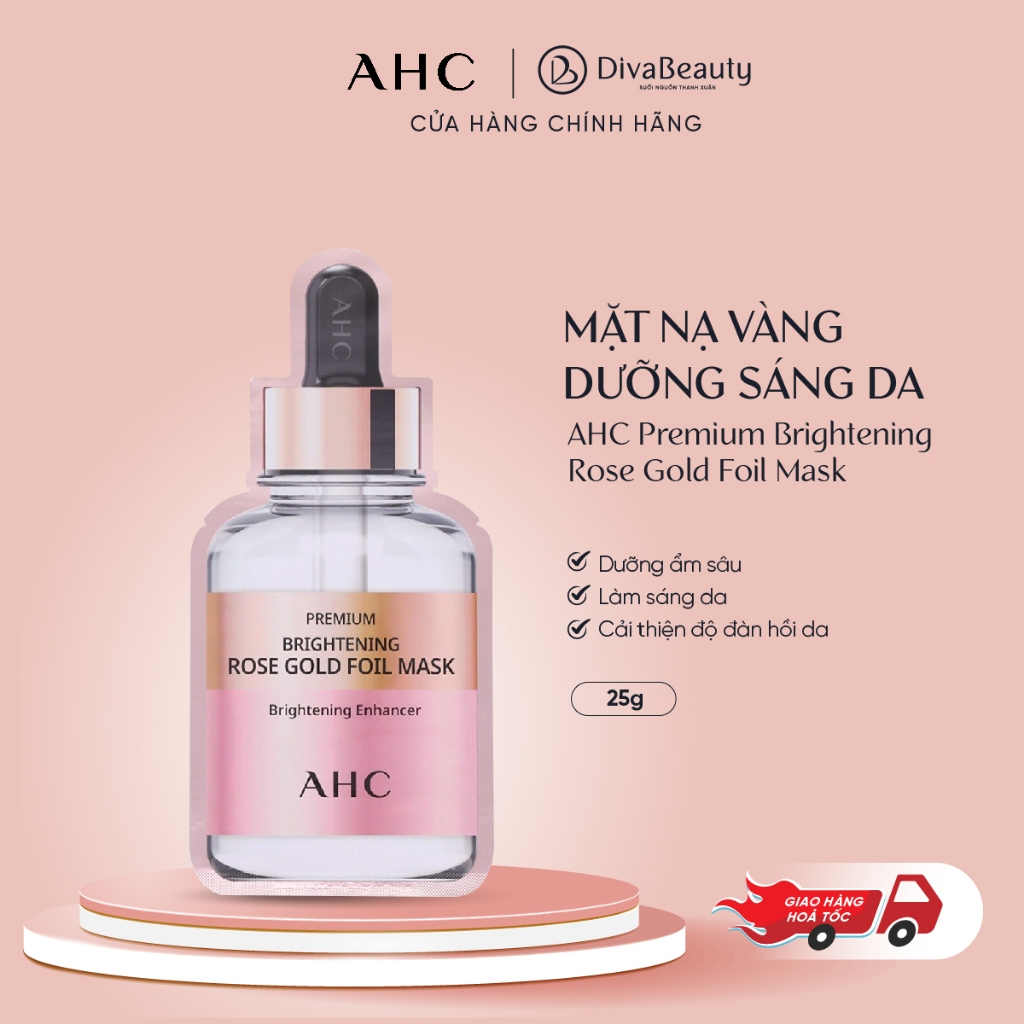 Ahc Premium Brightening Rose Gold Foil Mask (25g) | Shopee Singapore