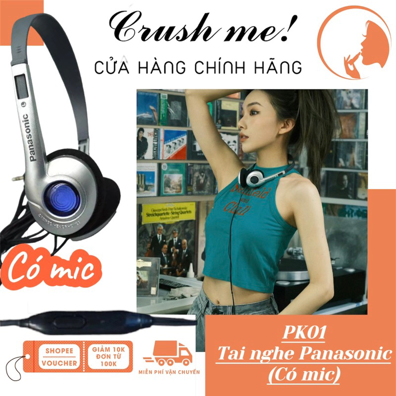 Crush me! PK01 Panasonic Headphones with MIC retro Hifi sound balanced ...