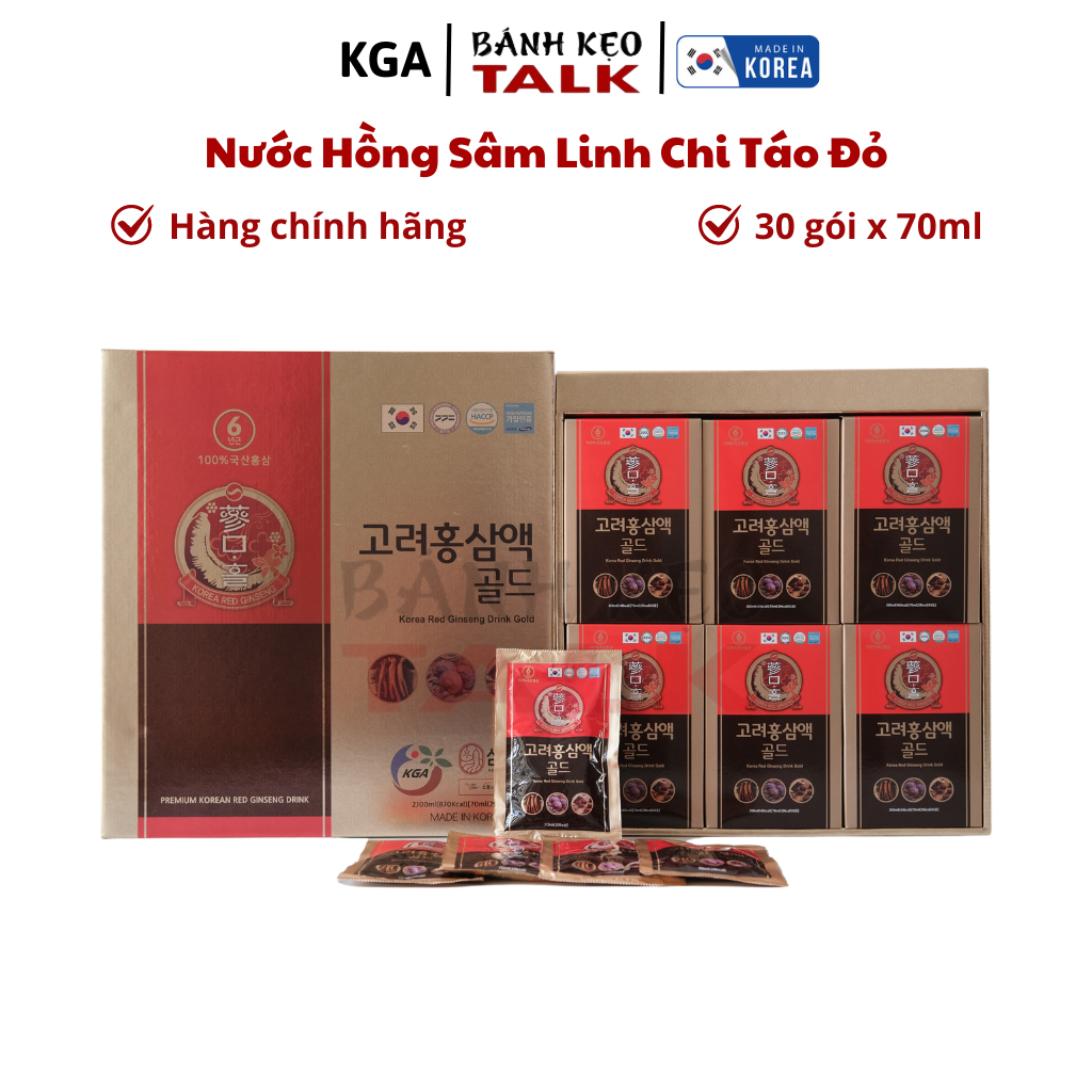 (Date 5/2026) KGA Korean Red Ginseng Ganoderma Red Apple Drink Box of ...
