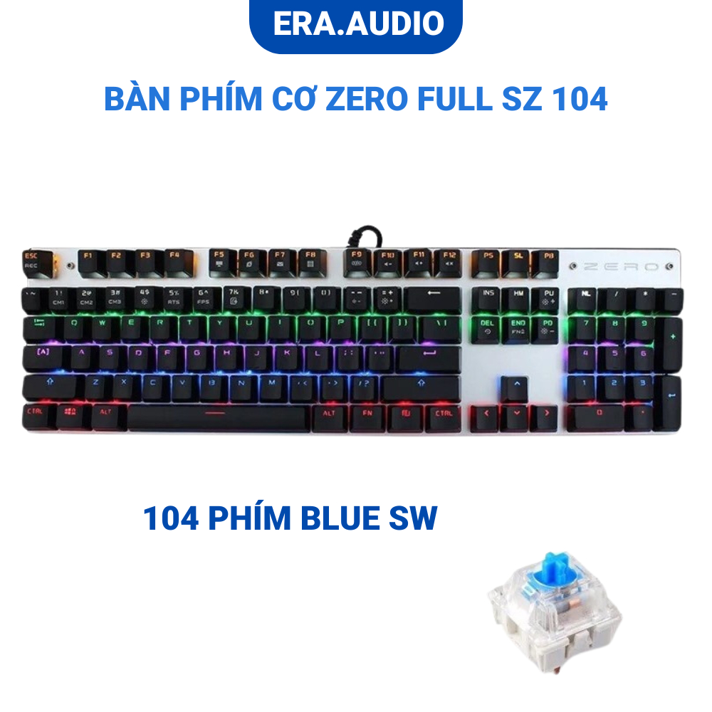 Metoo Zero Fullsize 104 Mechanical Keyboard, Zero BLACK Switch Gaming ...