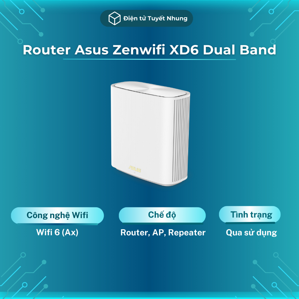 Asus Zenwifi XD6 Router 1 Pack, Ax5400 Standard, Dual Band, Used - Wifi ...