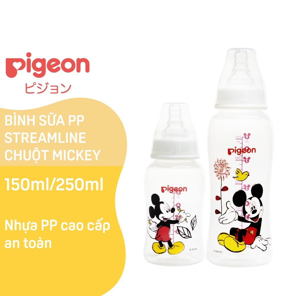 Streamline Pigeon PP Milk Bottle Mickey Mouse Shape 150ml/250ml ...