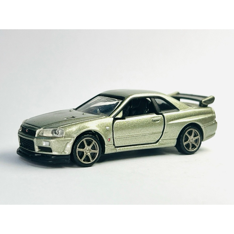 Hobby Store Tomica Premium Nissan Skyline GT-R R34 V-spec II Nur Gold Model Car (no box ...