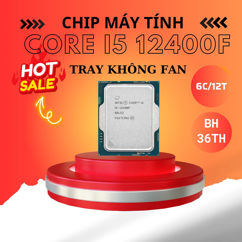 Intel Core I5 12400F 12th generation CPU processor LGA1700 6 cores 12 ...