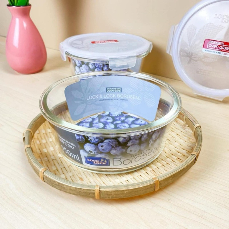 Lock and lock Round Glass Box 950ml | Shopee Singapore