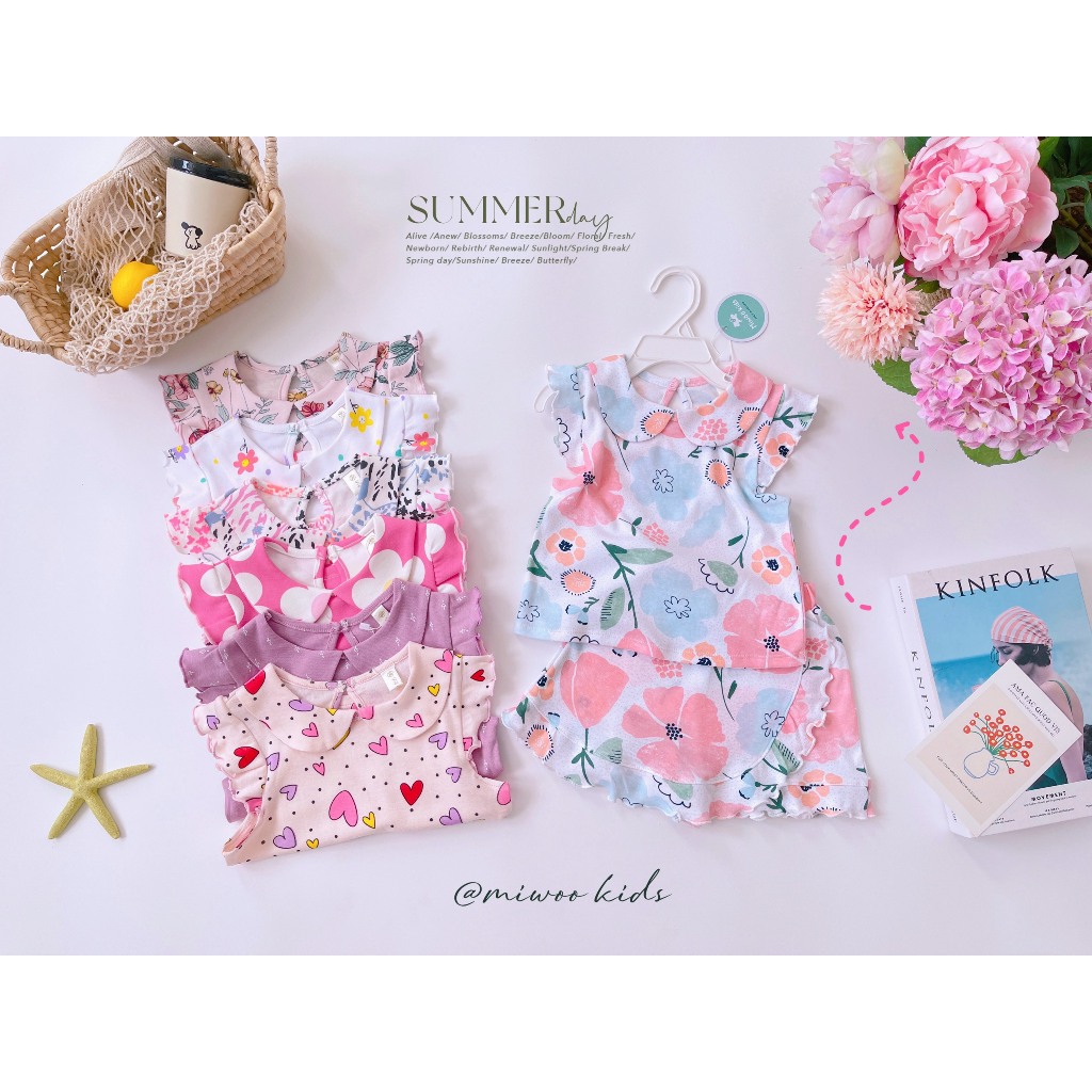 Set of genuine Miwoo summer cotton lotus collar and skirt for super ...