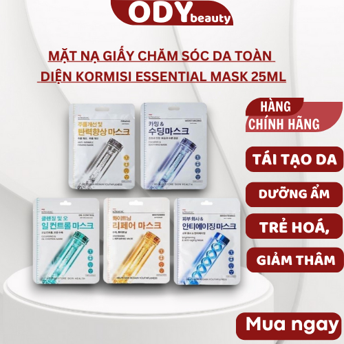 Kormesic Essential Mask Comprehensive Skin Care Paper Mask 25ml ...