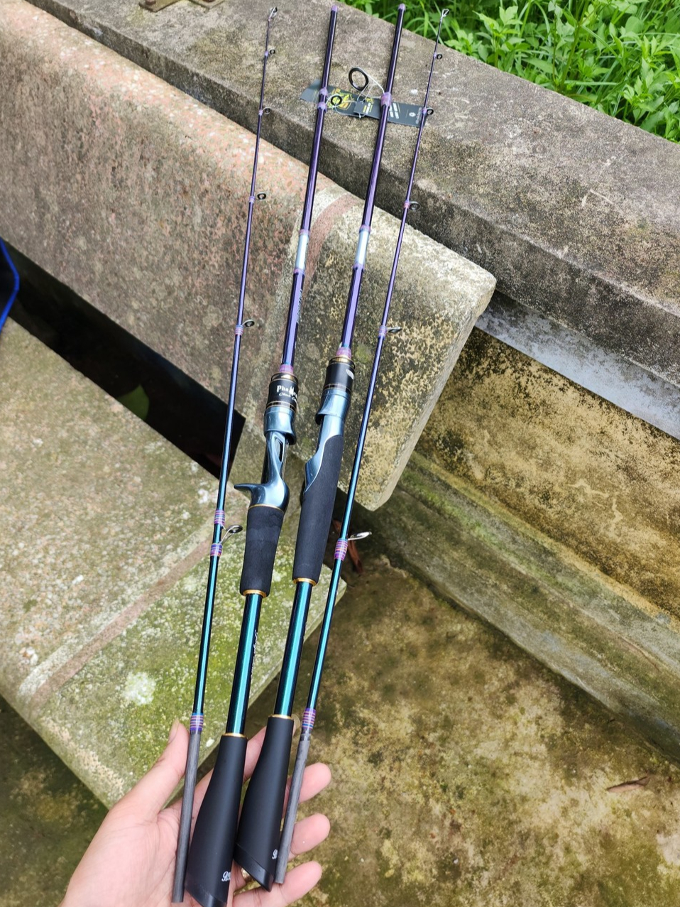 Thailand lure fishing rod BLACK FOX Yinyu titanium purple blue changes ...
