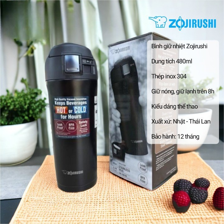 Zojirushi thermos flask SM-YAF48-TD | Shopee Singapore