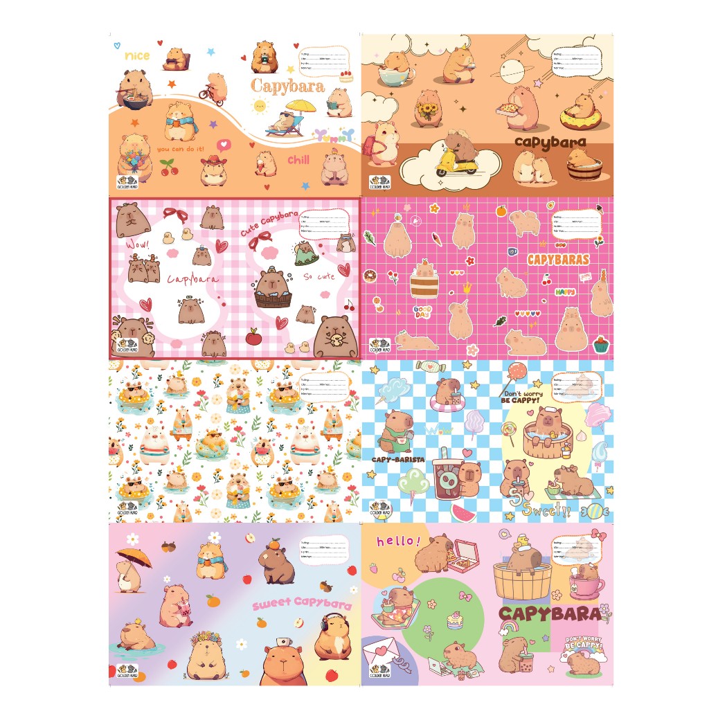 Approximately 10 Sheets Of Convenient 2-In-1 Notebook - CAPYBARA (10 ...