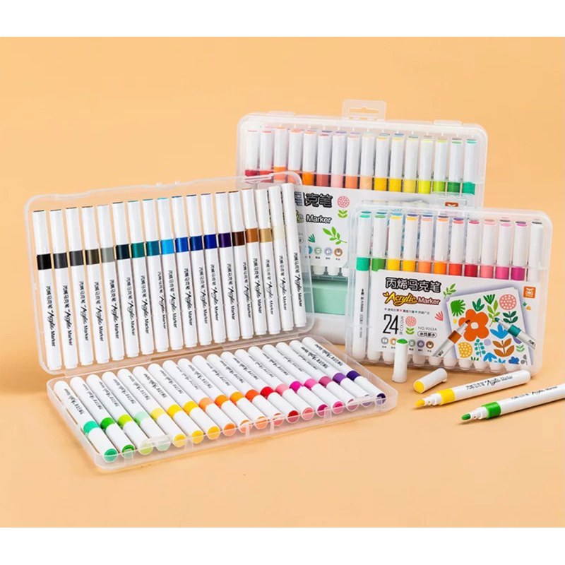 Acrylic Marker 12/24/36/48/60 High Quality Bright Colors - Colored ...