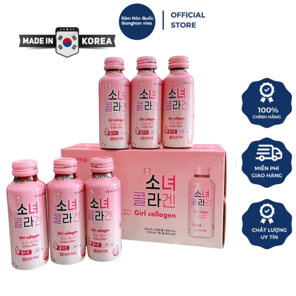 Korean Collagen Girl Collagen Supplement Drink 1000mg (100ml x 10 ...
