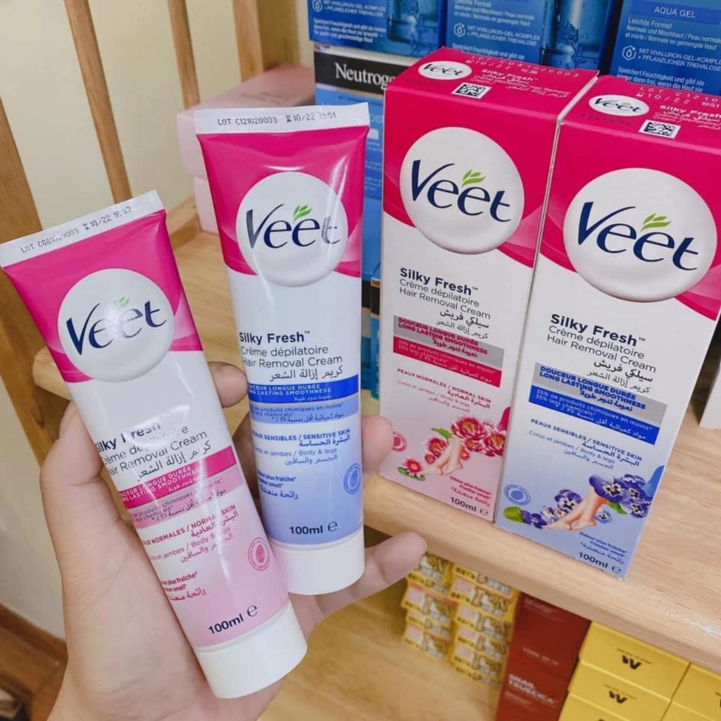 Veet Silk Hair Removal Cream & Fresh 100ml(Blue/Pink/Hair WAX Cream ...