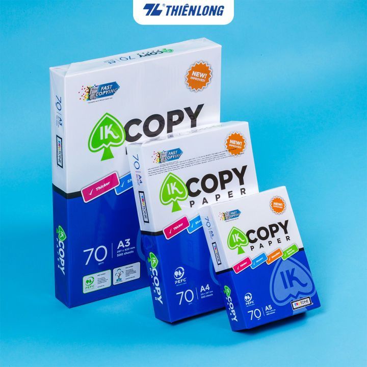 Ream of A4, A5 70 gsm IK Copy printing paper (500 sheets) imported from ...