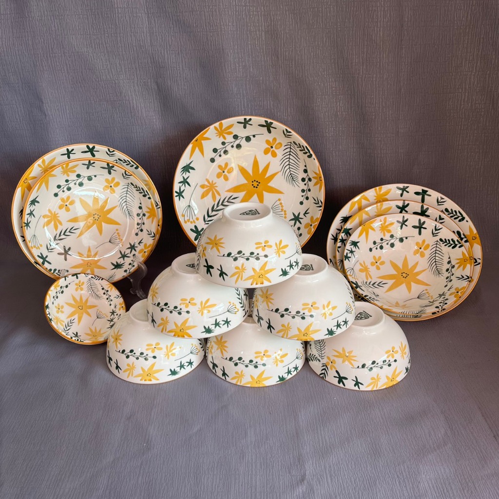 Set 13 Ceramic SEA STAR BOWL AND DISHESPiece (Complete set includes 6 ...