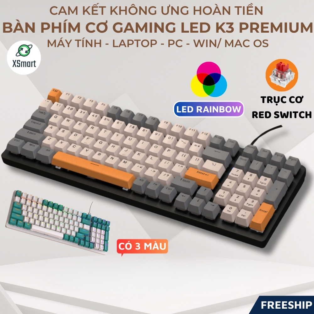 K3 Premium Gaming Mechanical Keyboard with Many Beautiful Led Modes ...