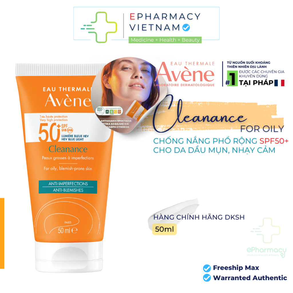 Avene Sunscreen For Oily, Sensitive Skin - Avene High Protection Sunscreen 50ml | Shopee Singapore